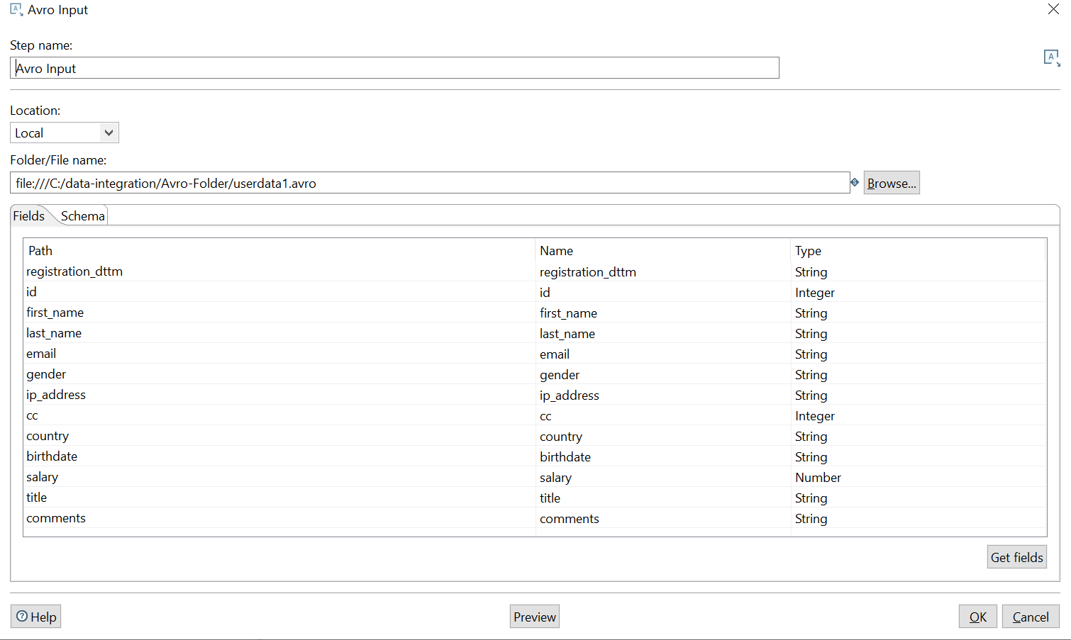Avro File Input In Pentaho – IT Talkers